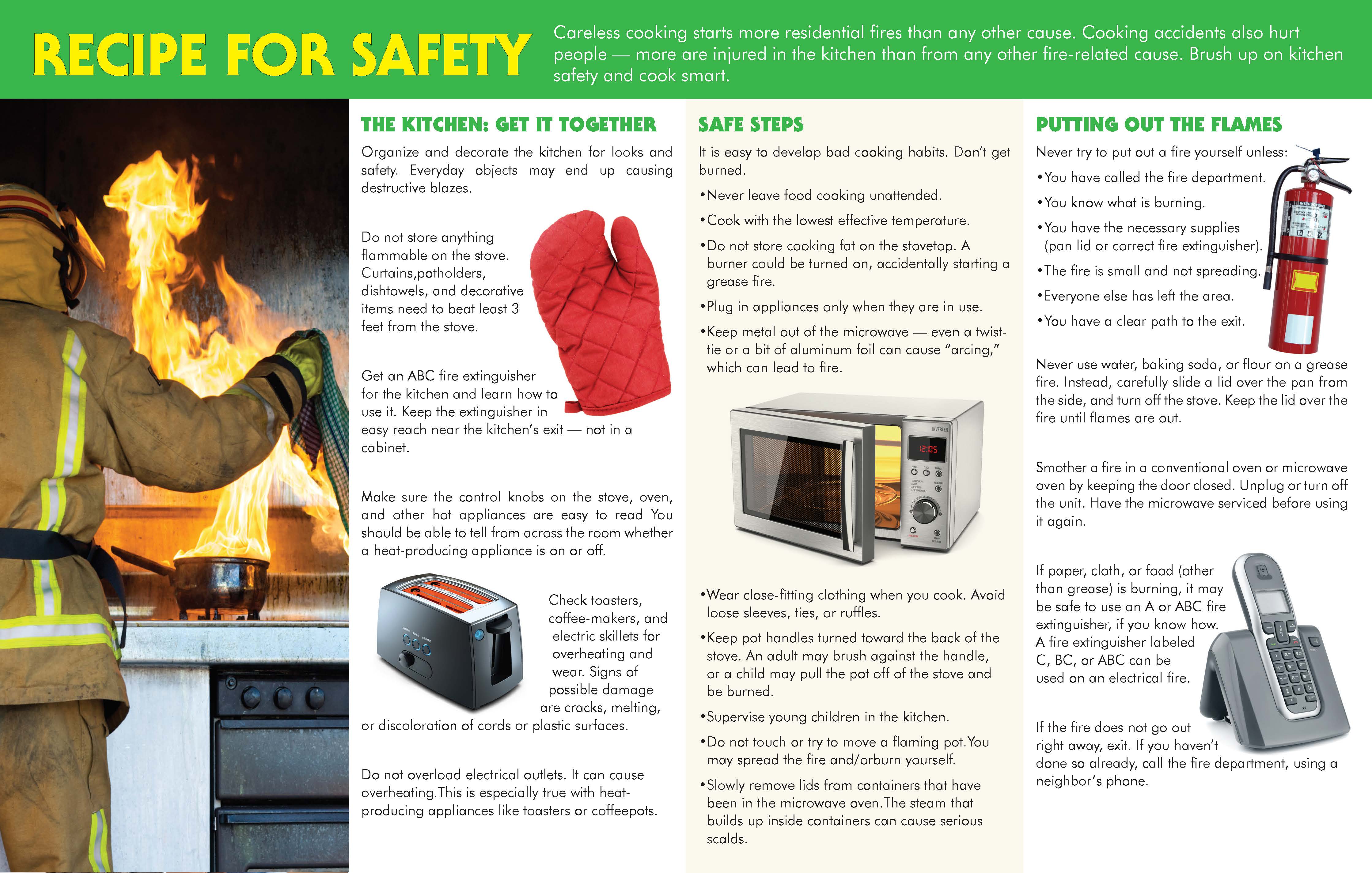 Kitchen Fire Prevention: Cook Up Something Safe Pamphlets