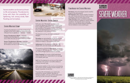 Severe Weather Safety Brochure | Planning Ahead | Fire Safety For Life