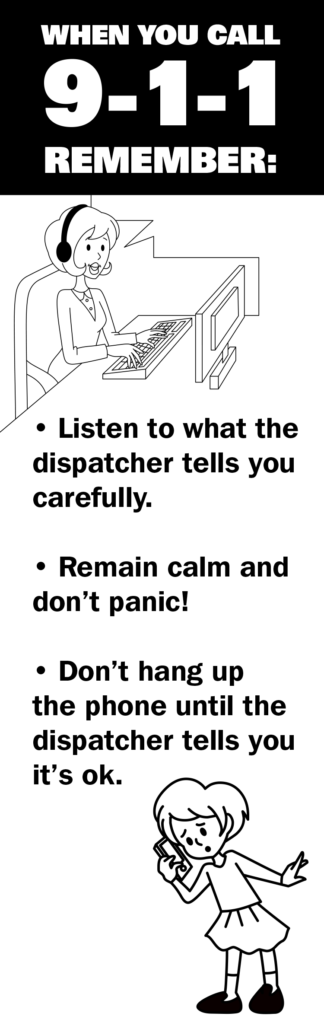 In An Emergency Call 911 Bookmark | Dial 9-1-1 | Fire Safety For Life