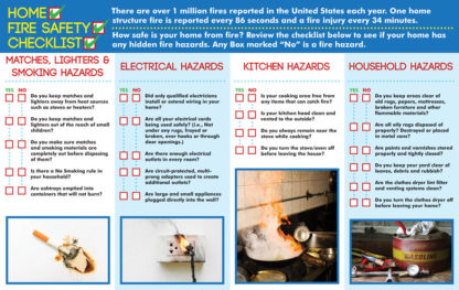 "Home Fire Safety Checklist" Pamphlet | Fire Safety For Life