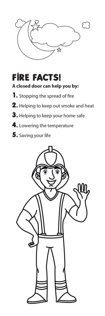 Closed Doors Save Lives Bookmarks For Kids | Fire Safety For Life