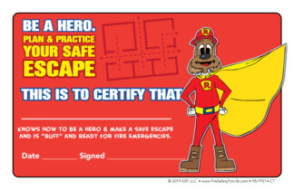 Fire Safety Certificates for Kids – Fire Prevention Awards